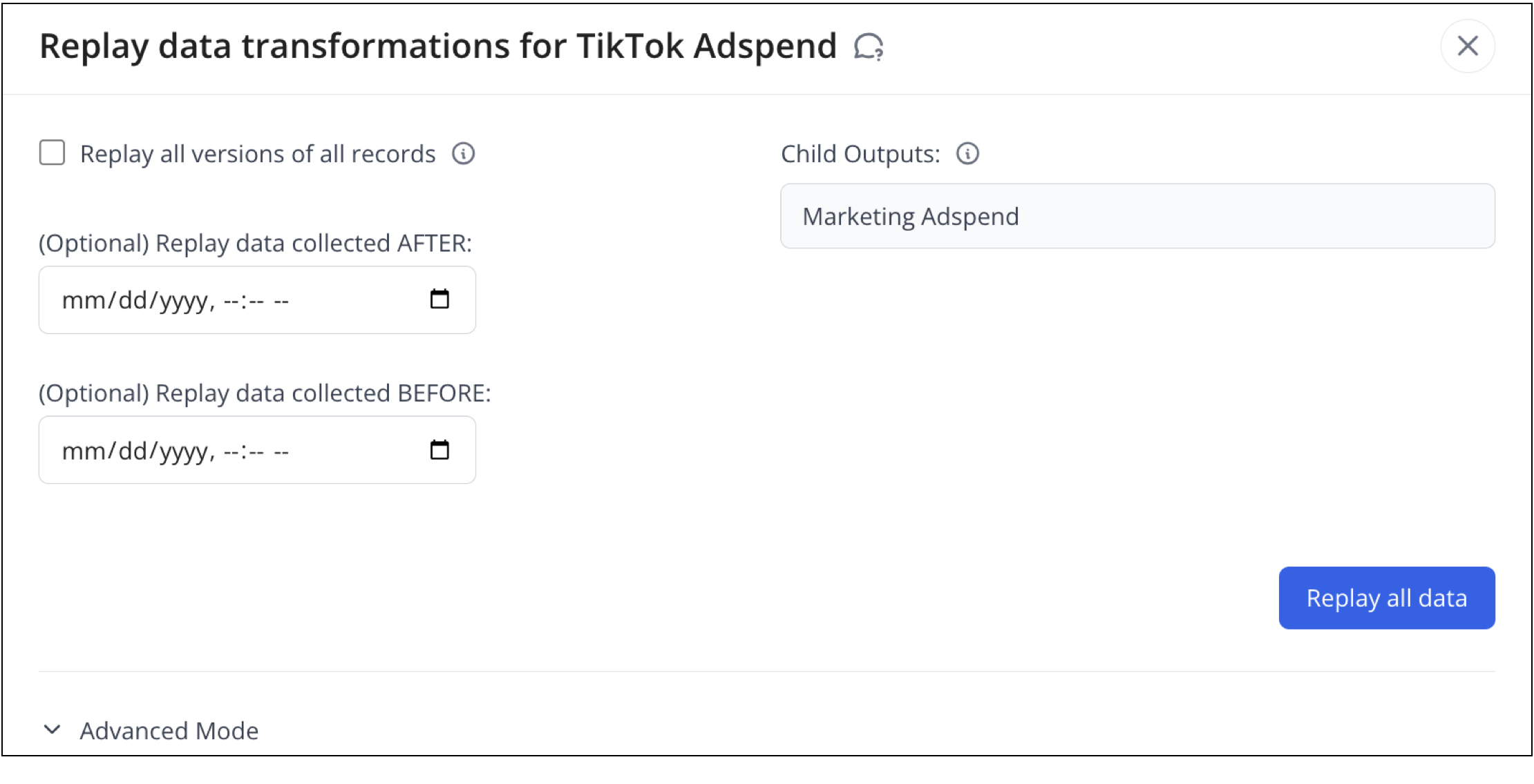 Retransforming Data and Mapper Replay – Reactor Data Help Center